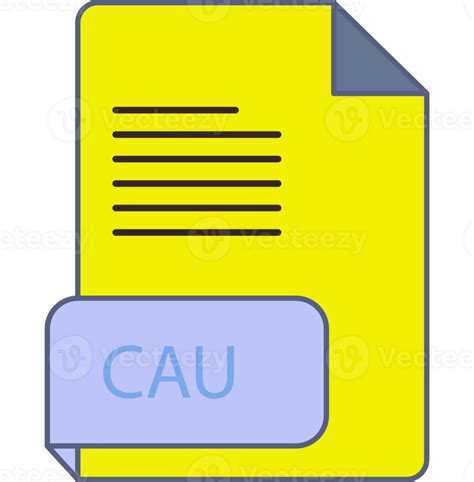 Cau File Extension Rounded Lines And 66498399 Png