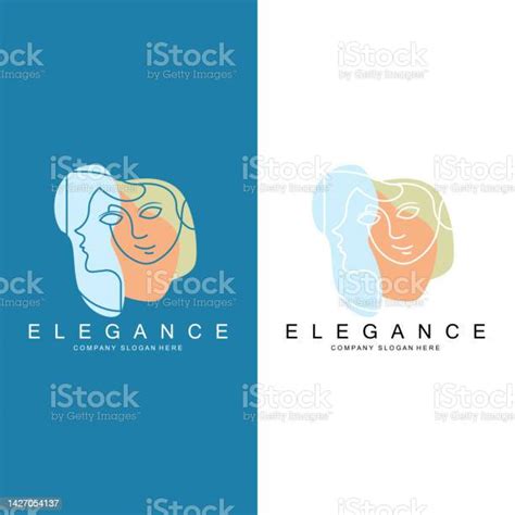 뷰티 우먼 로고 디자인 헤어 케어 살롱 벡터 일러스트 레이 션 개념에 대한 스톡 벡터 아트 및 기타 이미지 개념 디자인 라벨 Istock