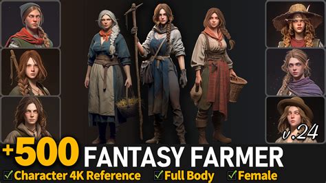 Artstation 500 Fantasy Female Prisoner Full Body Character Reference Image Pack 4k V