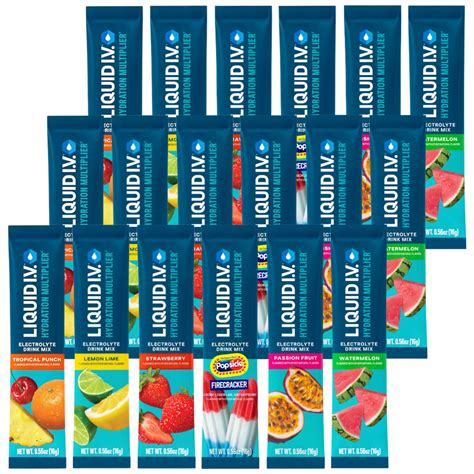 Liquid Iv Hydration Multiplier Summer Variety Pack 6 Flavors 18 S