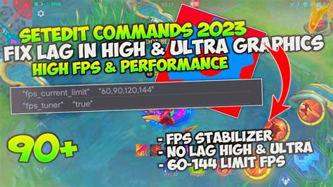 Fix Lag And Fps Drop For High And Ultra Graphics Setedit Codes All