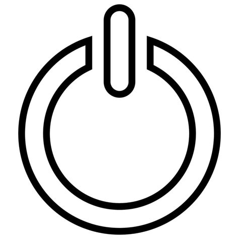 Power Button Outline Power On And Off Shut Down Sign Start And Stop 28579146 Vector Art At