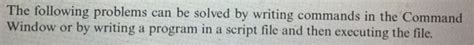 Solved The Following Problems Can Be Solved By Writing