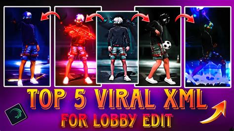 Top 5 Viral Lobby Colour Xml Pack Alight Motion Lobby Cc Xml Ff Youtube