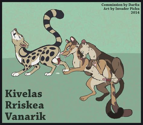 Rule 34 Civet Cum Female Feral Genet Group Group Sex Hi Res Invaderpichu Male Mammal Oral