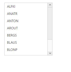 Syncfusion ListBox DataBinding