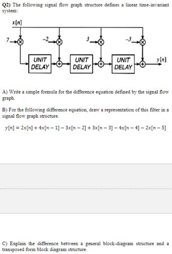 Answered Q2 The Following Signal Flow Graph Bartleby