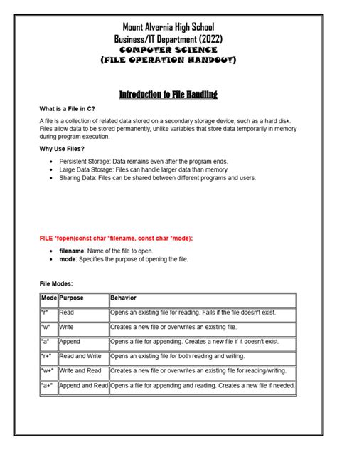 File Operation Pdf Computer File Computer Data Storage