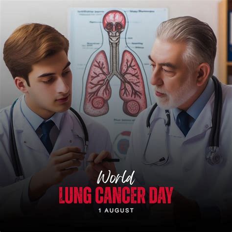 World Lung Cancer Day Poster Banner Template Premium Ai Generated Image