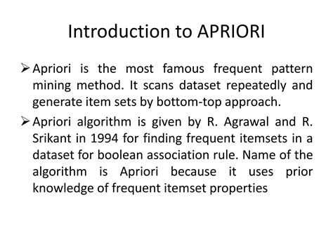 Apriori Algorithm Pptx