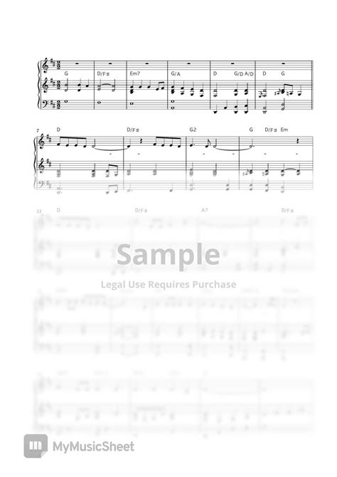 Walt Harrah 주의 사랑을 D Key Sheet Music By 생명의건반