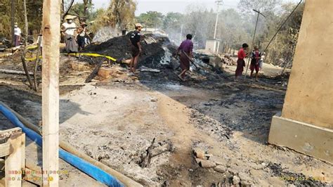 မြောင်မြို့နယ်အတွင်းက ချောင်းဆင်းရွာနဲ့ ရသစ်ကျေးရွာကို စစ်တပ်က မီးရှို့ဖျက်ဆီး၊ နေအိမ် ၉၀ ကျော