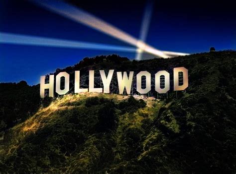1943 Hollywood Sign At Night
