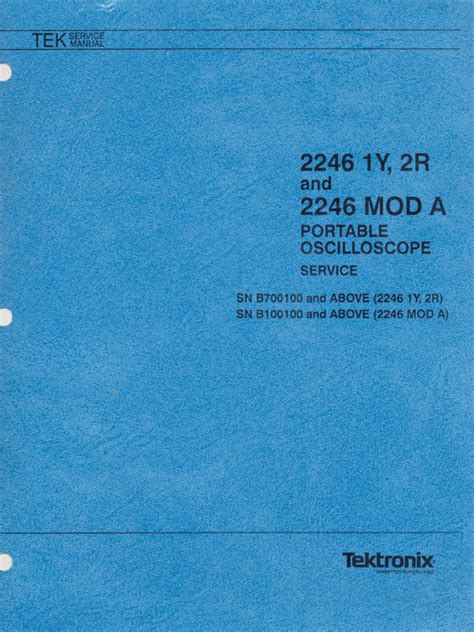 Tektronix 2246 Service Manual Pdf Electromagnetism Electronic Engineering