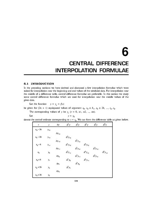 Numerical Analysis Central Difference Interpolation Formulae 6