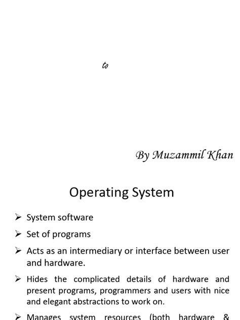 Os 02 Introduction To Operating System Pdf Operating System Graphical User Interfaces