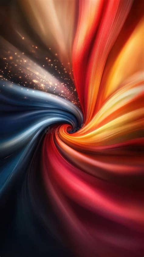 A Vibrant Swirl Of Colors Creating A Dynamic And Energetic Abstract Design Stock Illustration