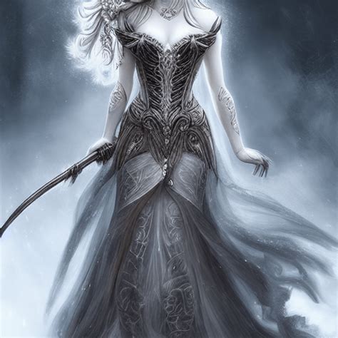 Beautiful Warrior Fire Elf Goddess Hybrid In An Intricate Victorian