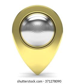Gold Map Pointer Isolated Stock Illustration 354027803 Shutterstock