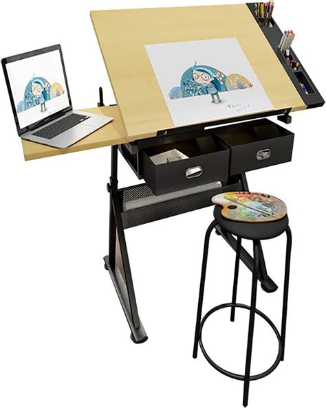 Drawing Table Extra Large Wood Drafting Table Bahrain Ubuy