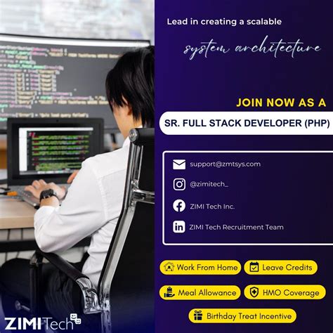 Zimi Tech Inc On Linkedin Wearehiring Fullstackdeveloper Phpdeveloper Fullstackphp Zimitech