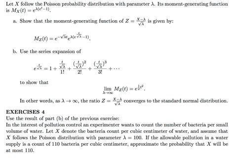 Solved Let X Follow The Poisson Probability Distribution Chegg Com