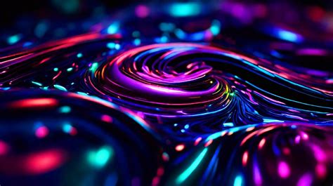 Abstract Background Depicting Dynamic Swirls Of Quantum Particles In Vivid Colors Premium Ai