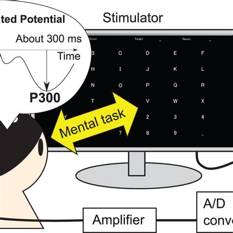 Structure Of The P300 Based Bci System A Target Letter Is Presented To Download Scientific