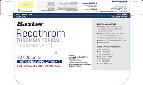 Recothrom Fda Prescribing Information Side Effects And Uses