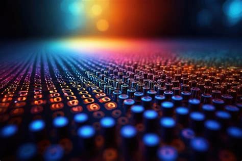 Colorful Technology Binary Matrix Code Abstract Wallpaper Patern