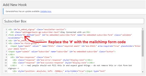 How To Add Email Subscriber Box In Generatepress
