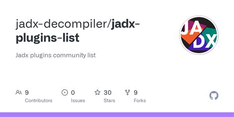 Github Jadx Decompilerjadx Plugins List Jadx Plugins Community List