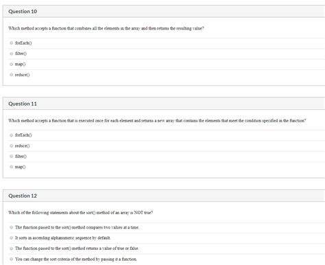 Solved Question 10 Which Method Accepts A Function That