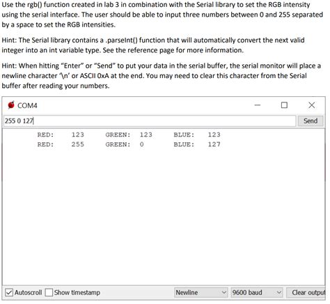 Use The Rgb Function Created In Lab 3 In Chegg Com