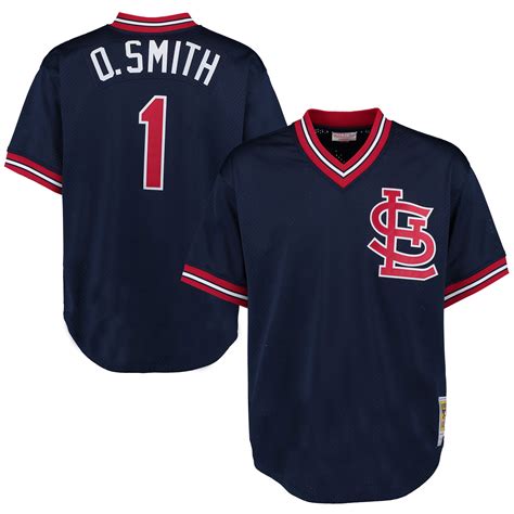 Ozzie Smith St Louis Cardinals Navy 1994 Cooperstown Collection Jersey