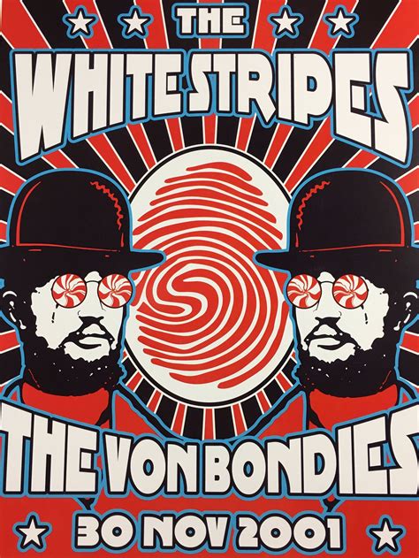 The White Stripes The Von Bondies 2001 Dennis Loren Poster Toulouse