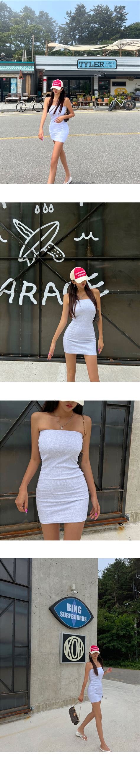 페스티벌섹시핏보장 샌드 슬림 섹시 튜브탑 원피스4color