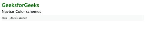 Bootstrap 5 Navbar Color Schemes Geeksforgeeks