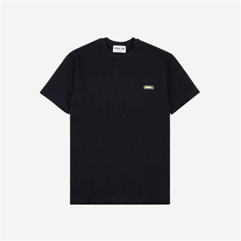 솔리드 옴므 자수 로고 티셔츠 블랙 23ss Solid Homme Kream