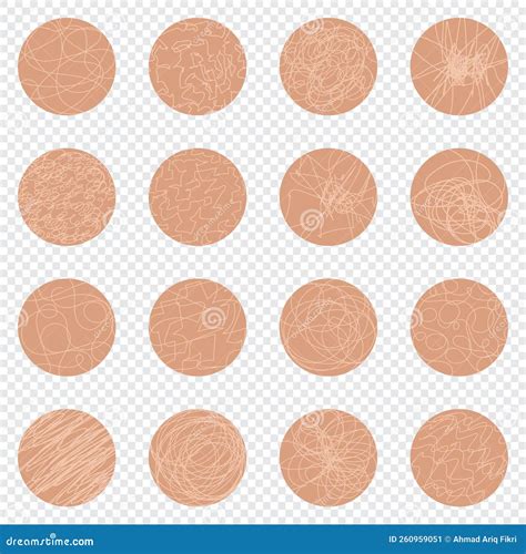 Set Of Hand Drawing Random Chaotic Lines Insane Tangled Scribble Clew Brown Design Abstract