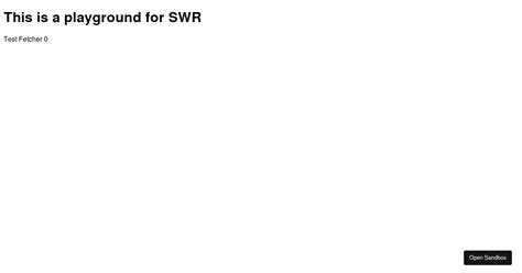 Swr Codesandbox