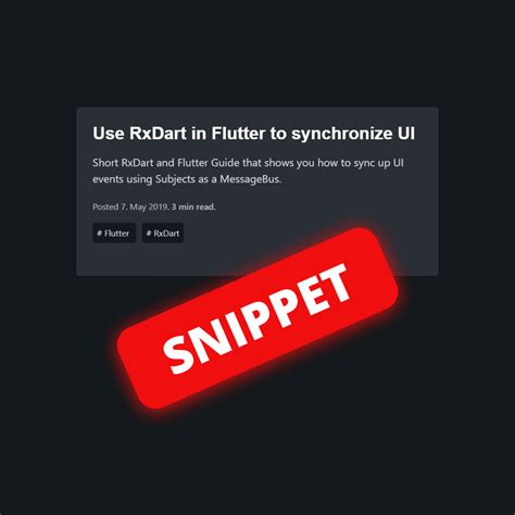 Use Rxdart In Flutter To Synchronize Ui By Dane Mackier Flutter Community Medium