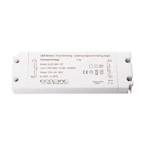 E Led 60watt Triac Dimmable Constant Voltage Ip20 Led Driver Rowan Almond Limited