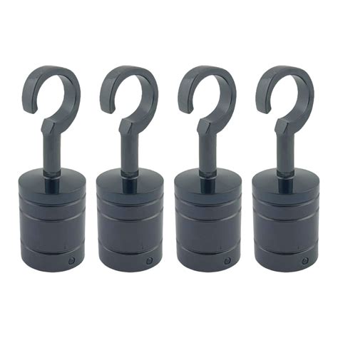 4 X 28mm Gun Metal Black Decking Rope Hook Fittings Ropeservices Uk