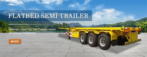 중국 컨테이너 세미 트레일러 로우베드 세미 트레일러 제조업체 플랫베드 세미 트레일러 공장하오유에