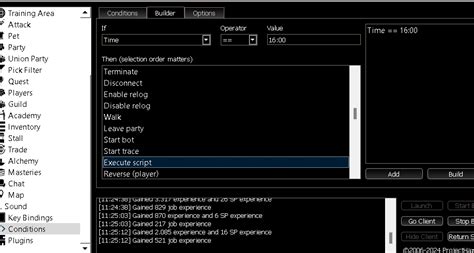 condition run command error phbot projecthax