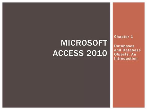 Ppt Microsoft Access 2010 Powerpoint Presentation Free Download Id706980