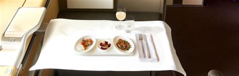 Lufthansa First Class Food
