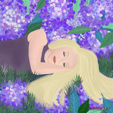 Ino Lying In A Bed Of Hydrangeas Rnaruto