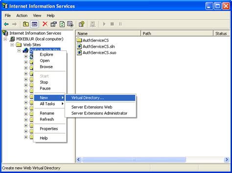 Steps On How To Configure The Internet Information Service Iis On Windows Xp Pro Sp2